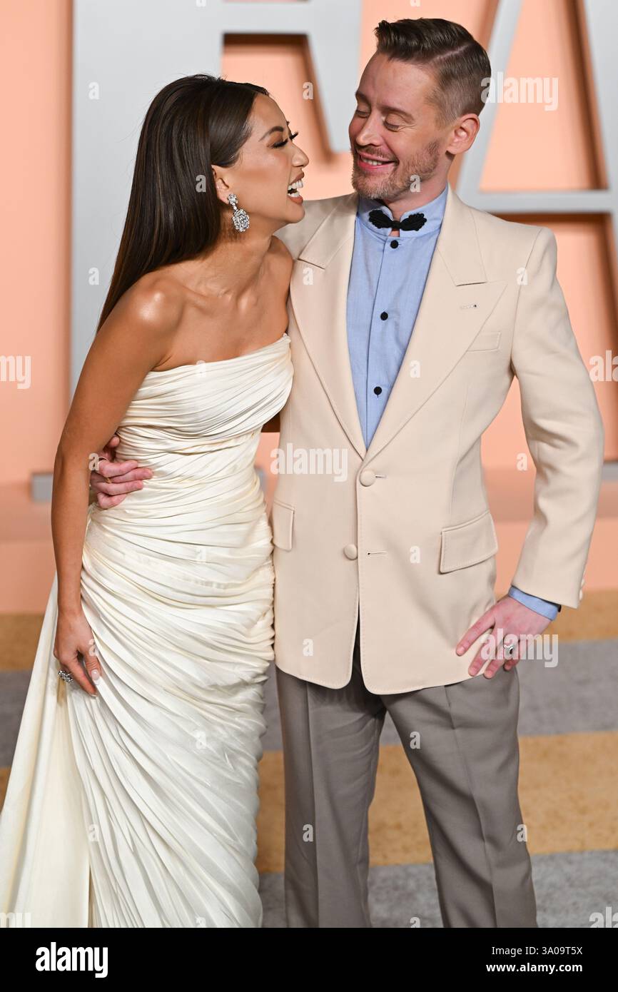 Los Angeles, USA. March 2nd, 2025. Brenda Song and Macaulay Culkin ...