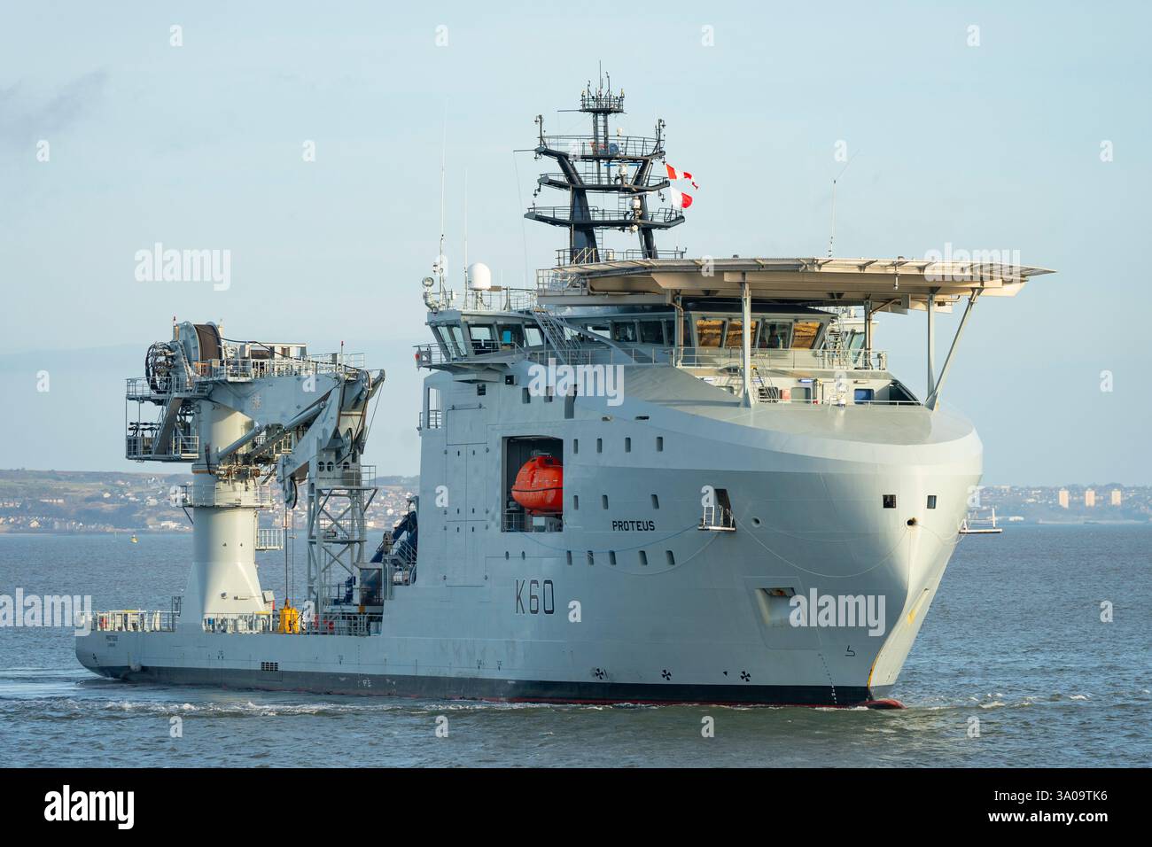 Edinburgh, Scotland, UK. 3rd March 2024. RFA Proteus arrives at Port of ...