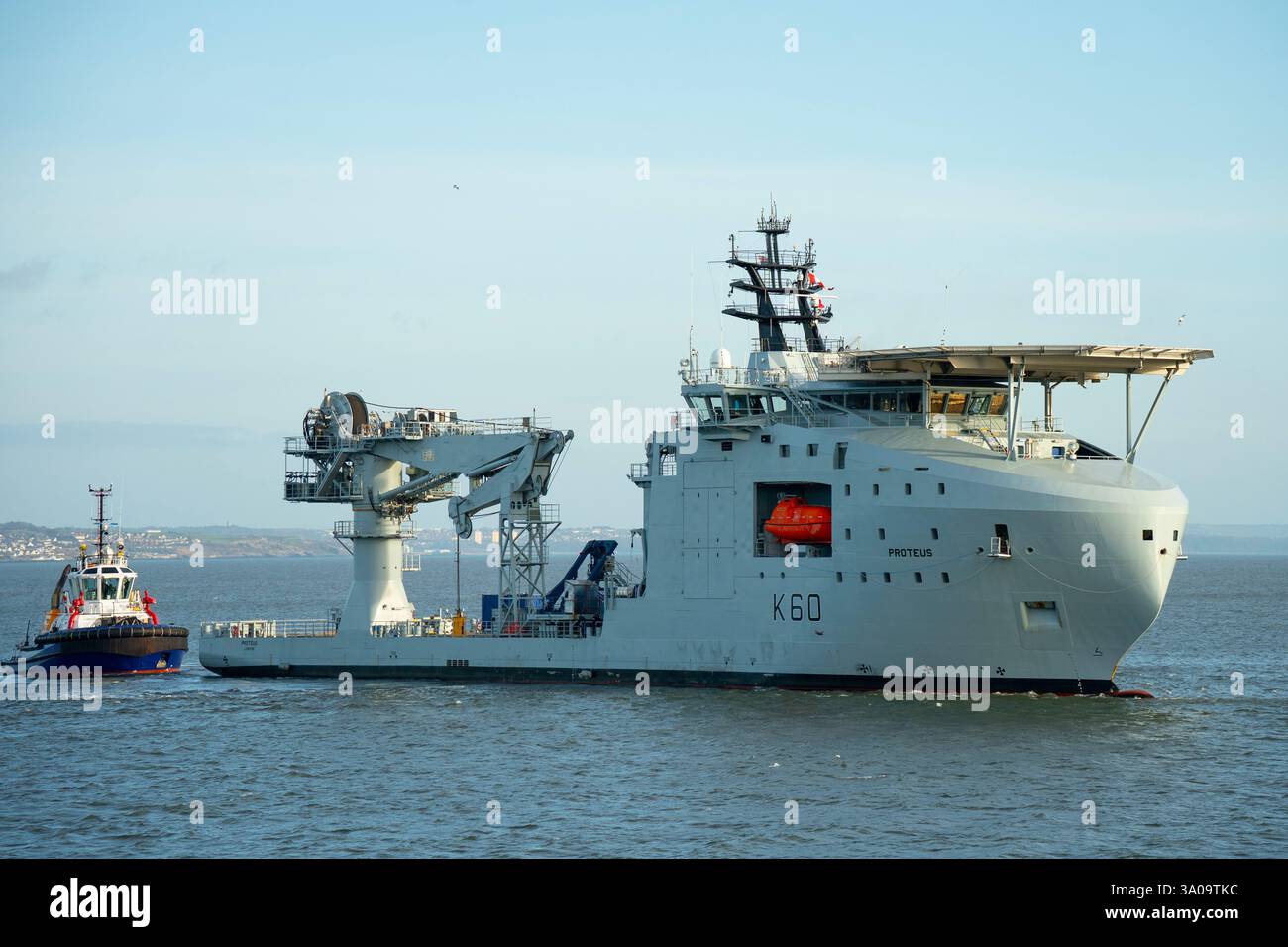 Edinburgh, Scotland, UK. 3rd March 2024. RFA Proteus arrives at Port of ...