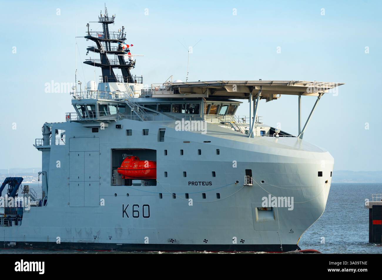 Edinburgh, Scotland, UK. 3rd March 2024. RFA Proteus arrives at Port of ...