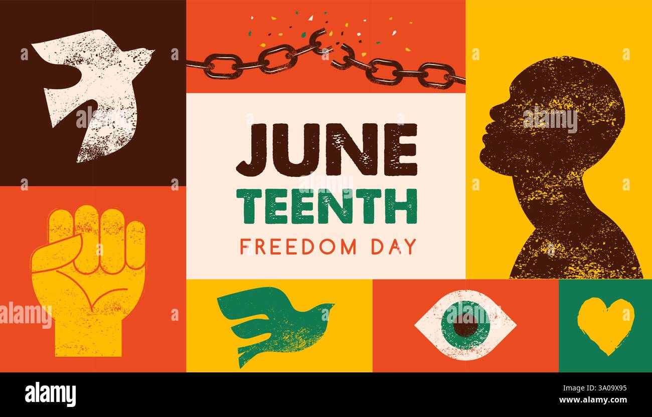 Juneteenth freedom day. A celebration of American history, African ...