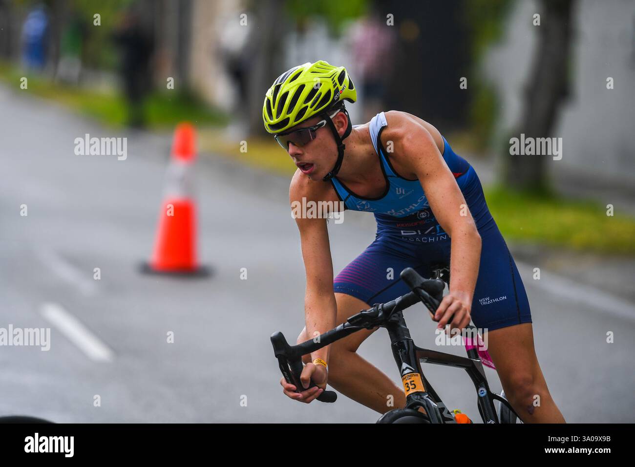 Ben Devries is seen in action during Race 5 of the 2XU Triathlon Series at Elwood Beach in ...