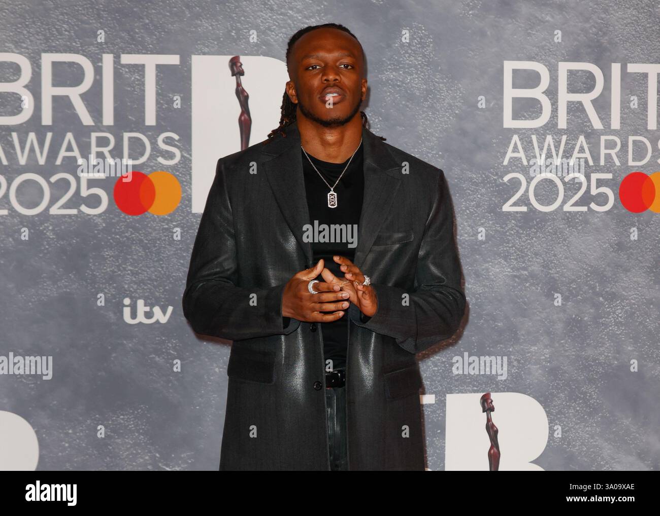 KSI attends The BRIT Awards 2025 held at The O2 Arena, London. (Photo ...