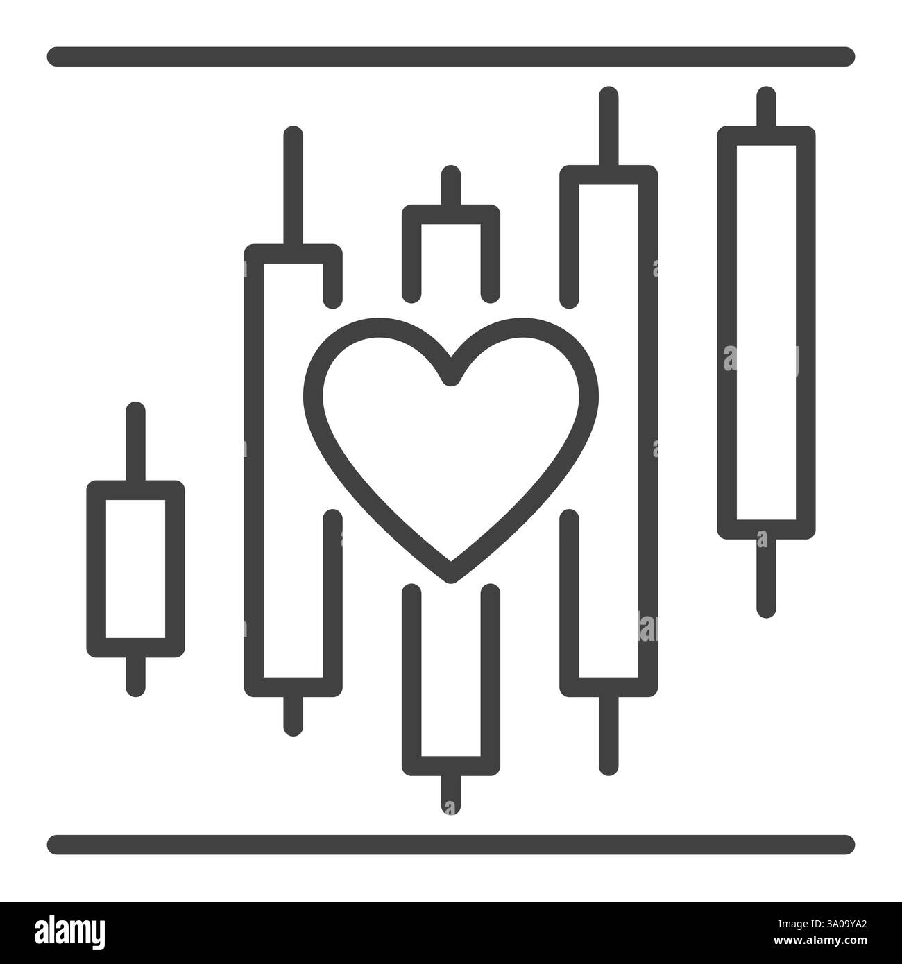 Heart and Financial Data Chart vector Perfect for Trading Enthusiasts ...