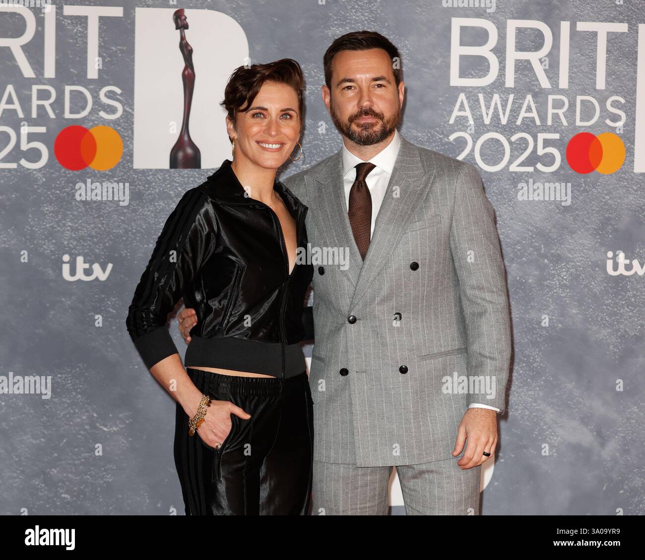 London, UK. 01st Mar, 2025. Vicky McClure and Martin Compston attend The BRIT Awards 2025 held ...
