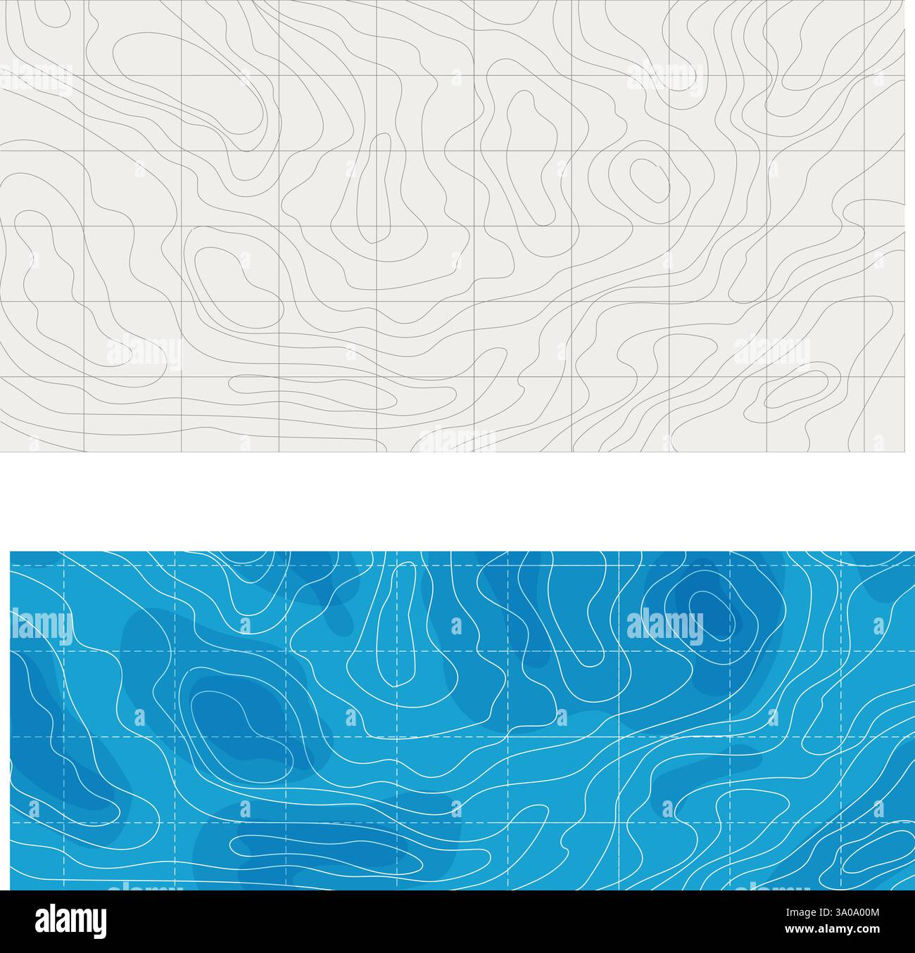 Topographic map lines retro geometric abstract relief tot view template ...