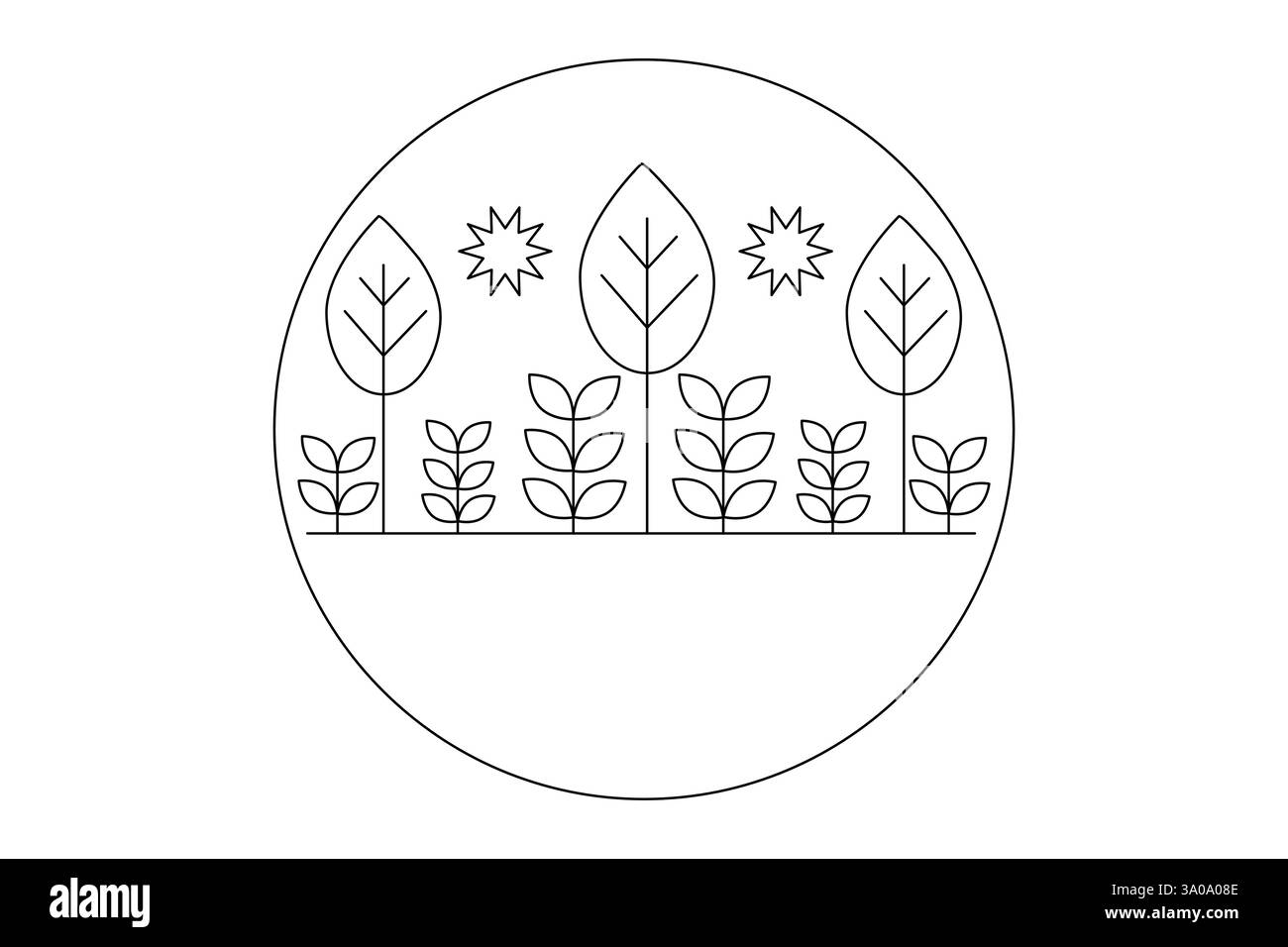 Growth plant processing continuous one line art and isolated outline minimalist vector ...