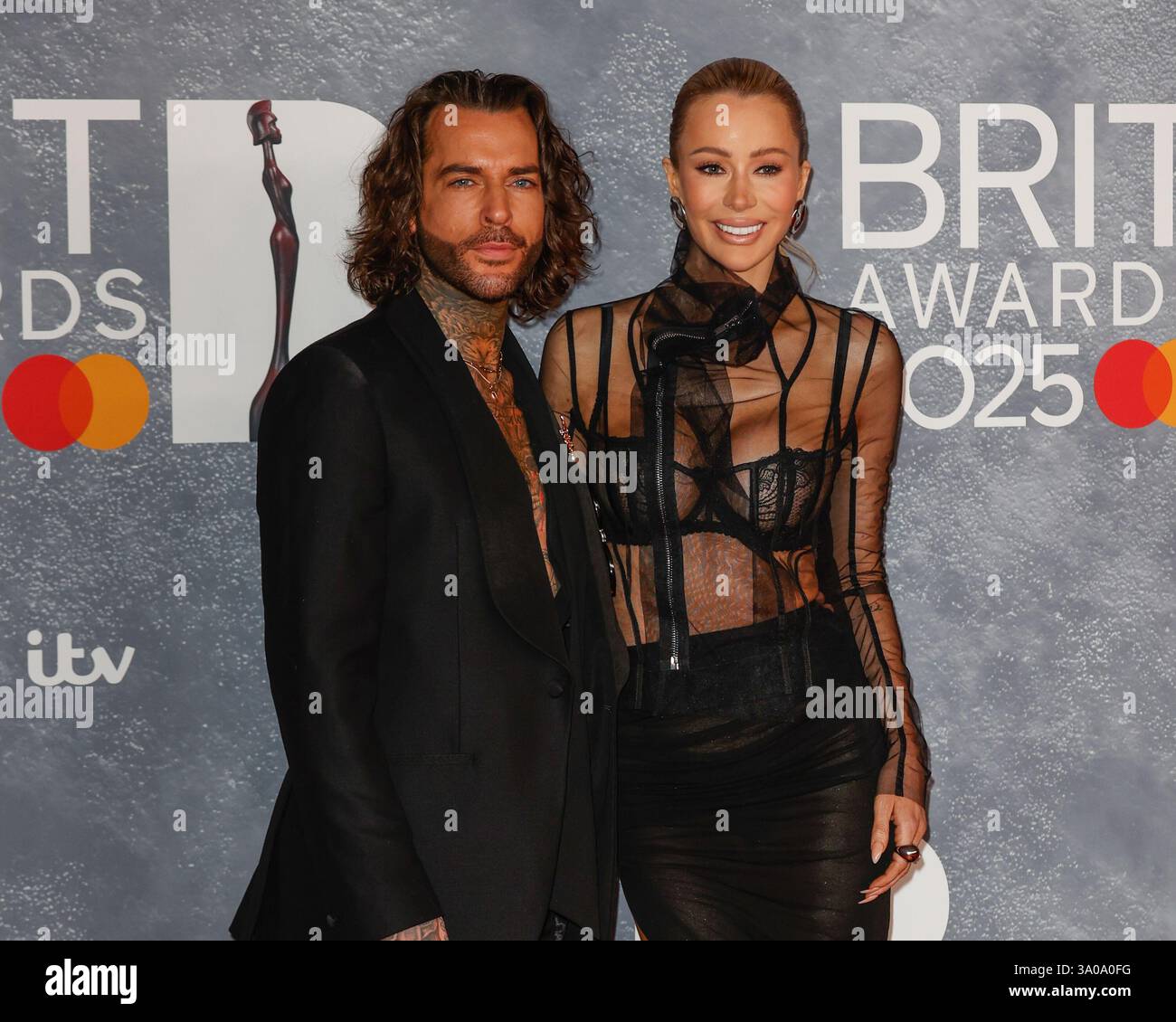 Pete Wicks and Olivia Attwood attend The BRIT Awards 2025 held at The ...
