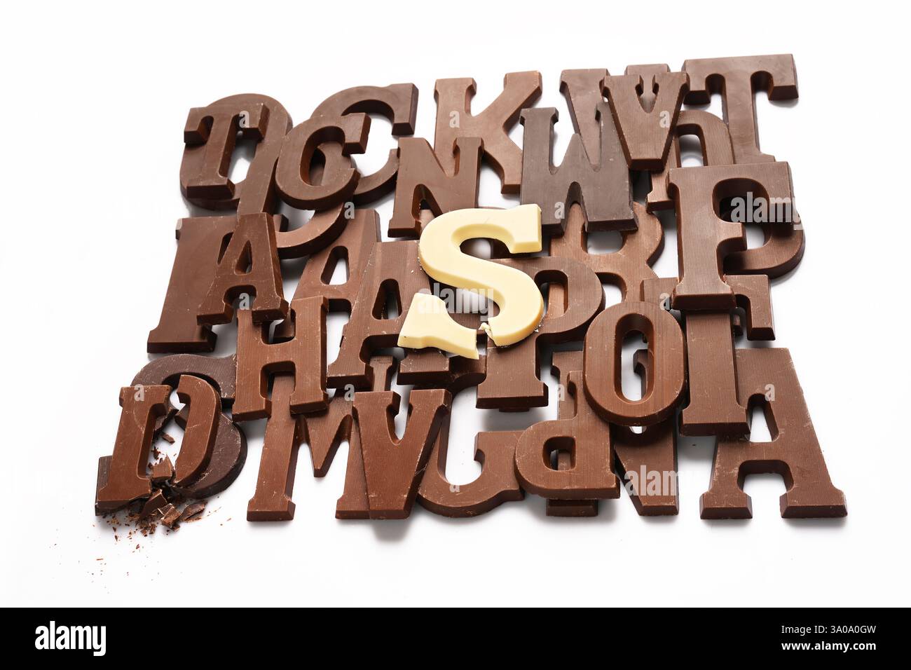 Chocolate letter sinterklaas event Cut Out Stock Images & Pictures - Alamy