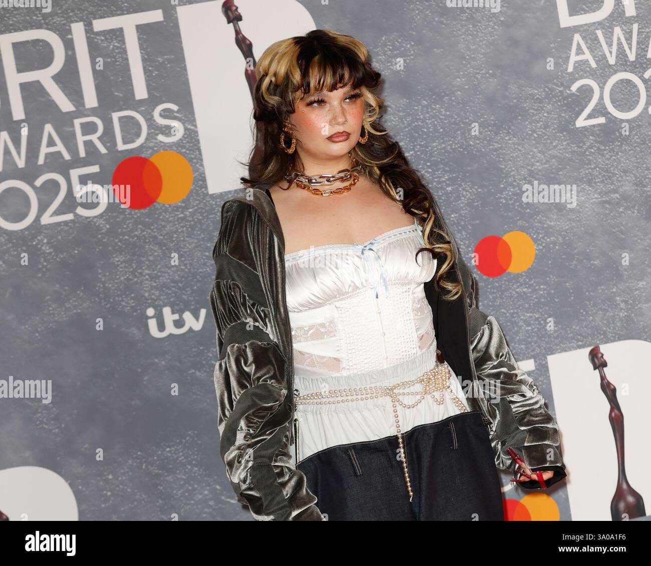 Lola Young attends The BRIT Awards 2025 held at The O2 Arena, London ...