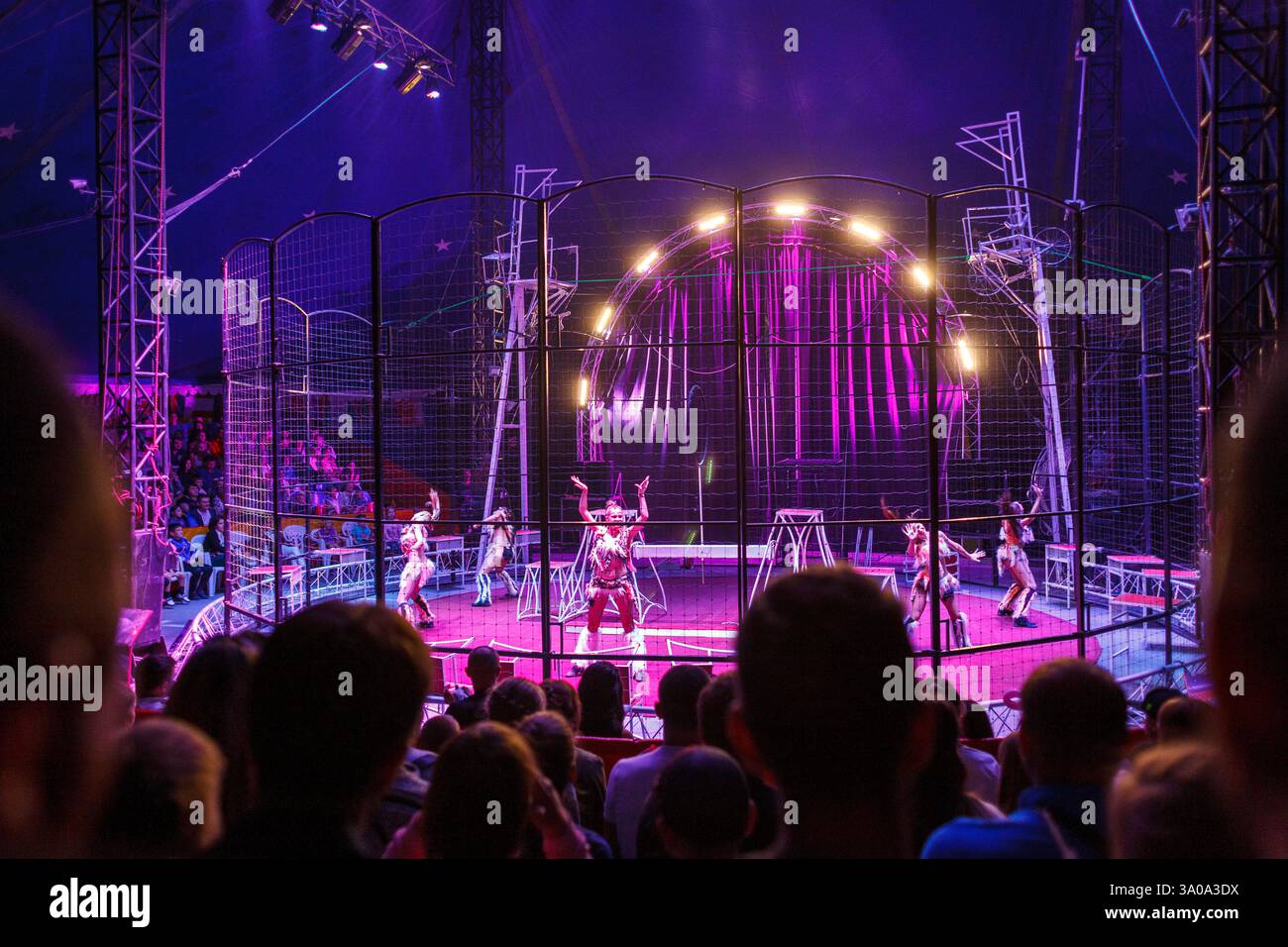 an entertainment in russian circus Stock Photo - Alamy