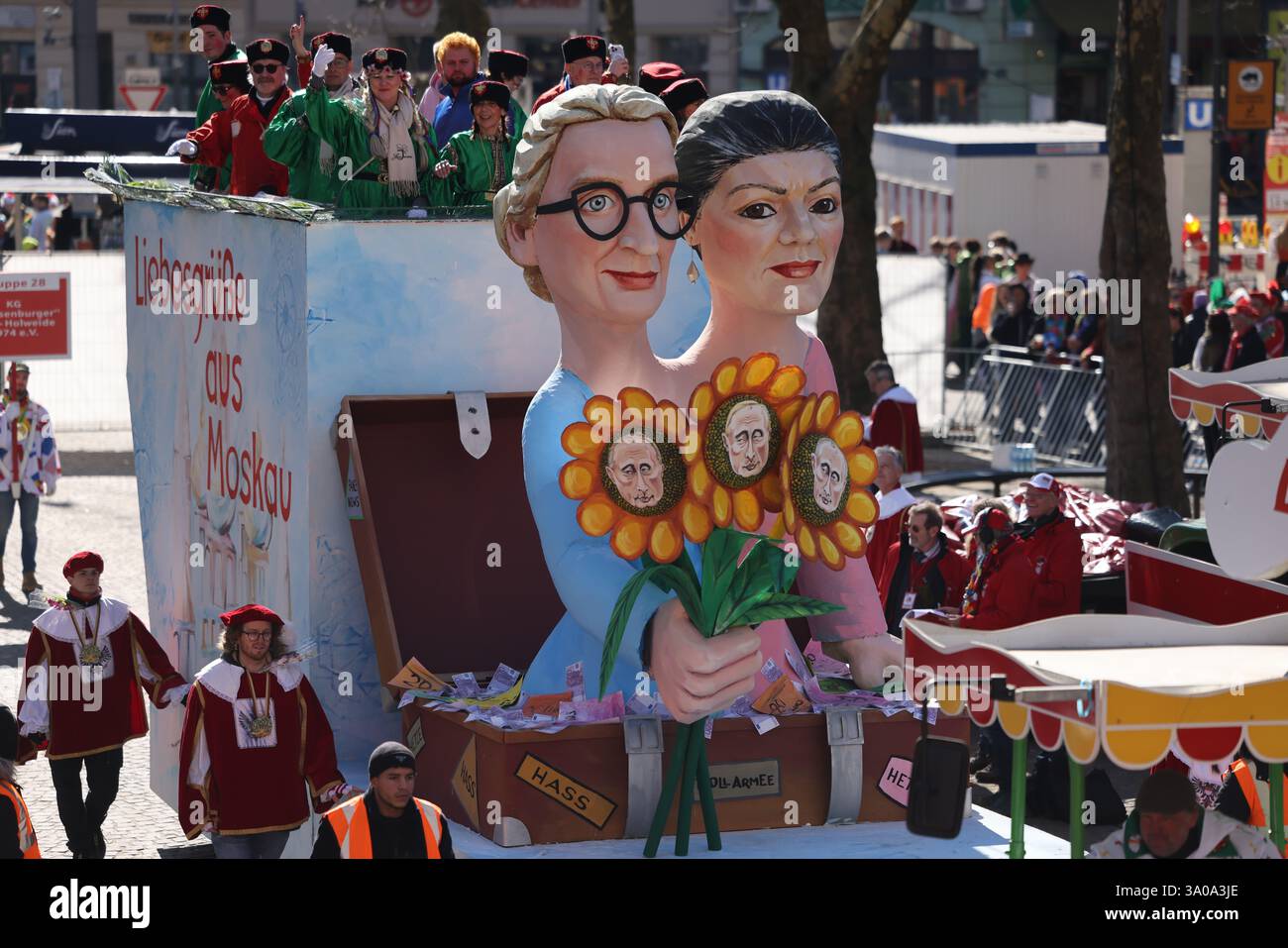 Cologne, Germany. 03rd Mar, 2025. A "Greetings from Moscow" float ...