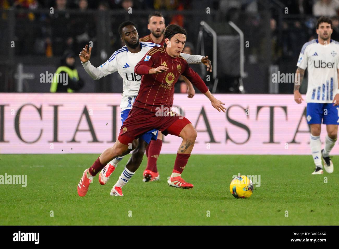 Rome, Italy. 02nd Mar, 2025. Romaâ??s Paulo Dybala during the Italian Football Championship ...