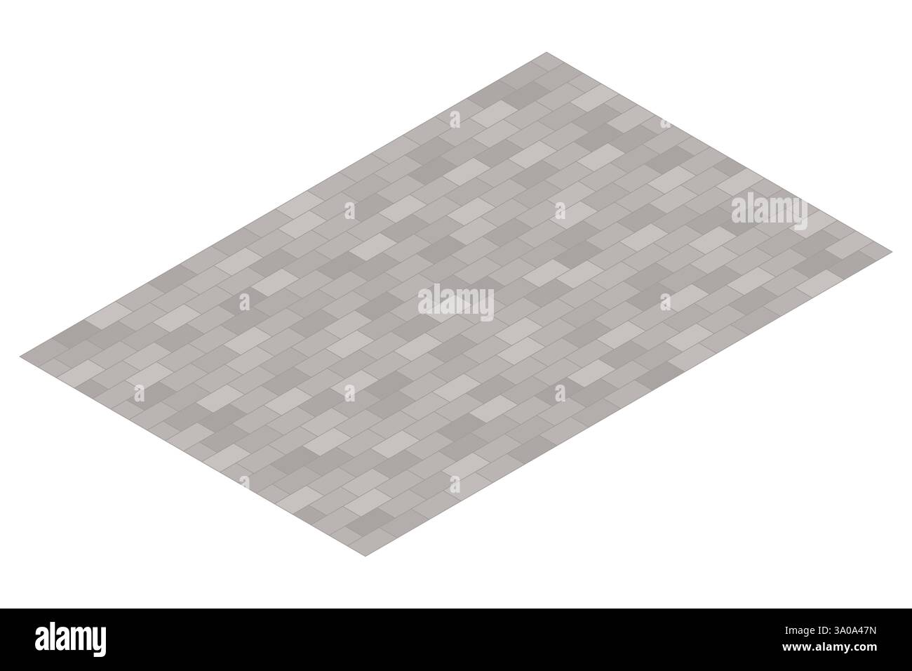An isometric vector pattern of gray paving stones arranged in a neat 3D ...
