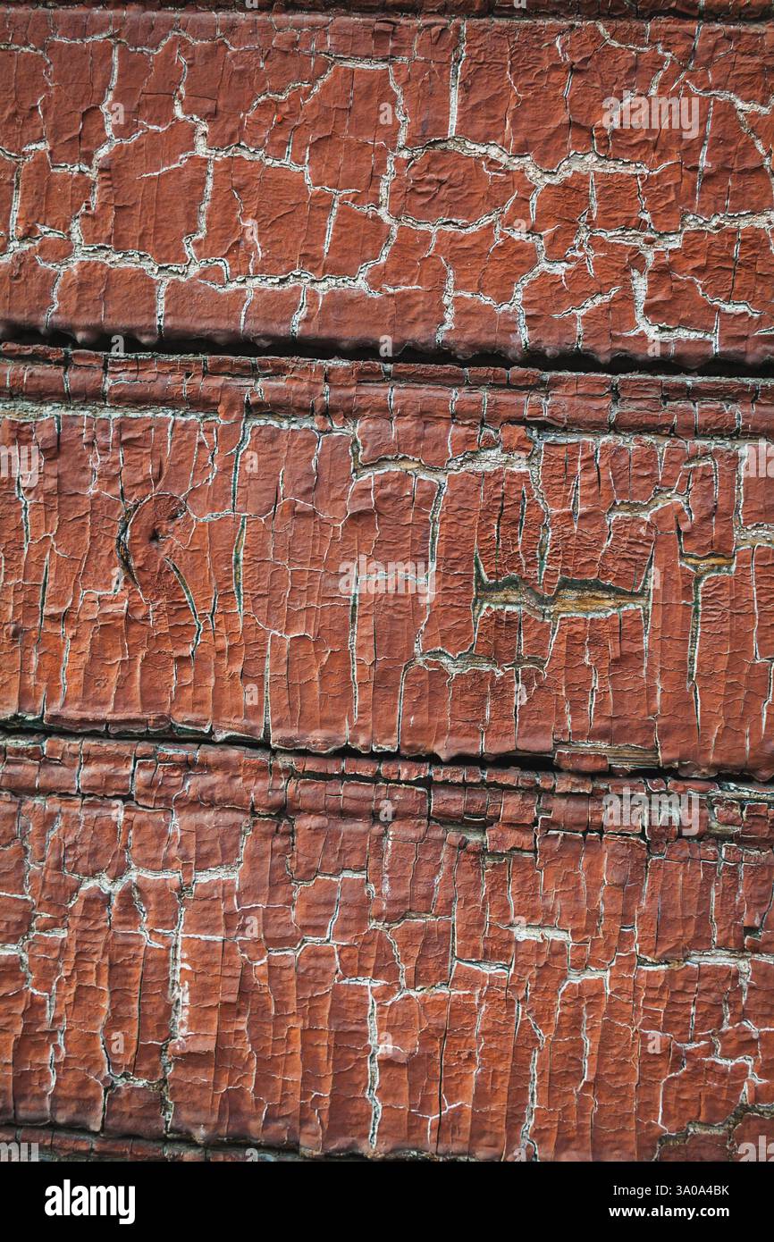 old red paint texture on a wooden wall Stock Photo - Alamy