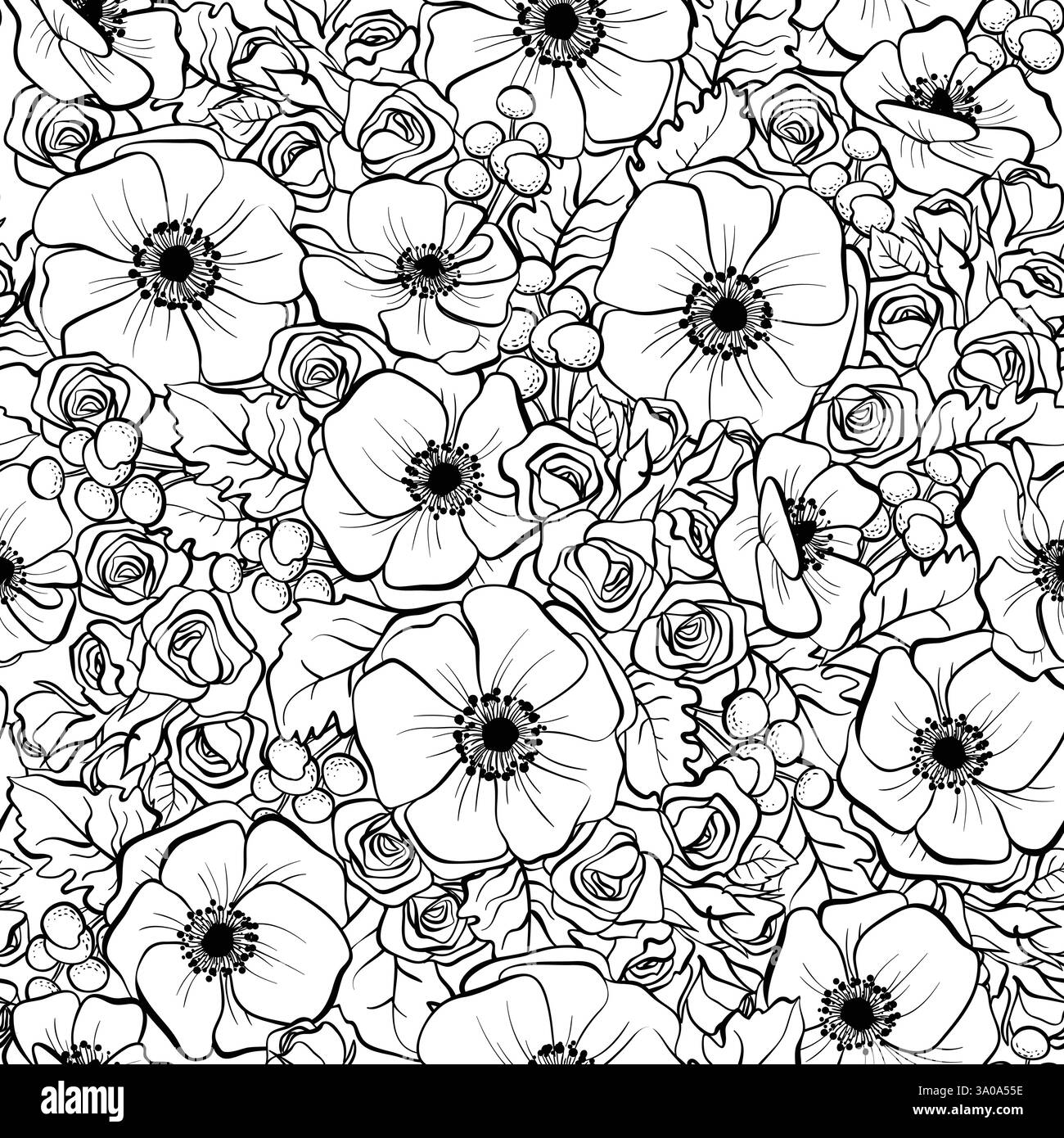 Field white little flowers Stock Vector Images - Alamy