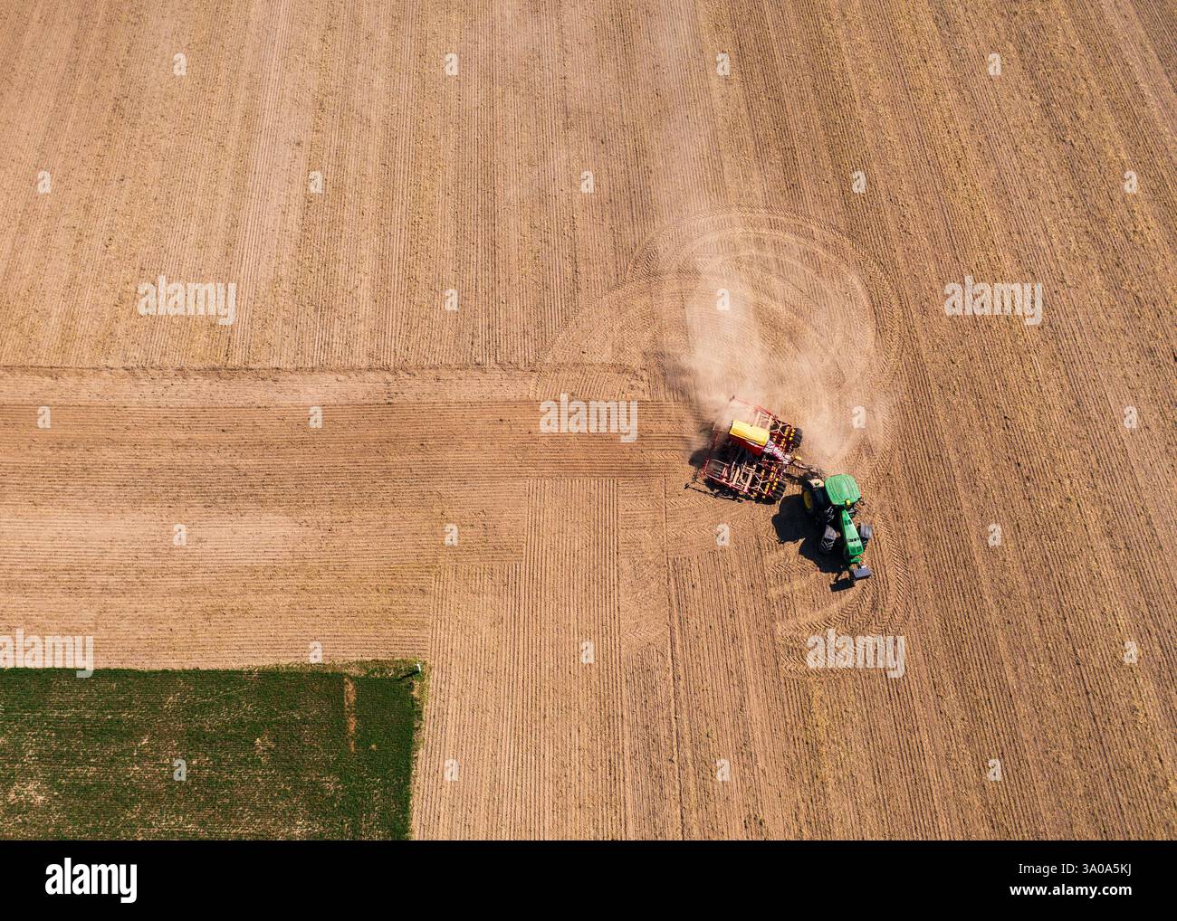 Top view tractor harrow system hi-res stock photography and images - Alamy