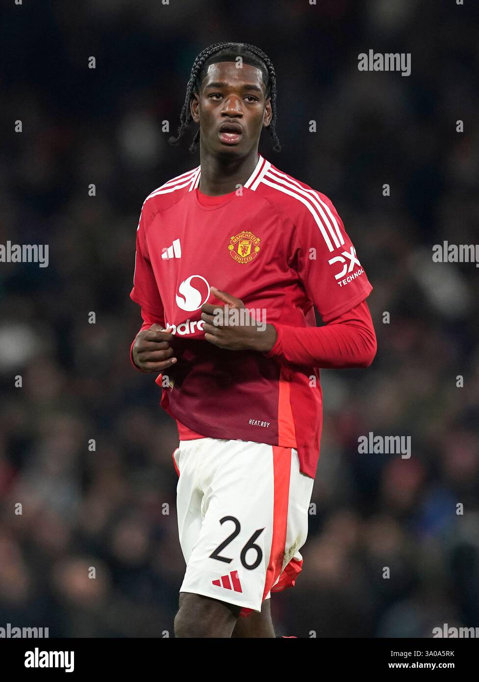 Manchester, UK. 2nd Mar, 2025. Ayden Heaven of Manchester United during ...