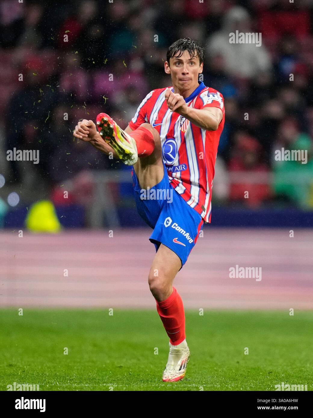 Madrid, Spain. 01st Mar, 2024. Robin Le Normand of Atletico de Madrid ...