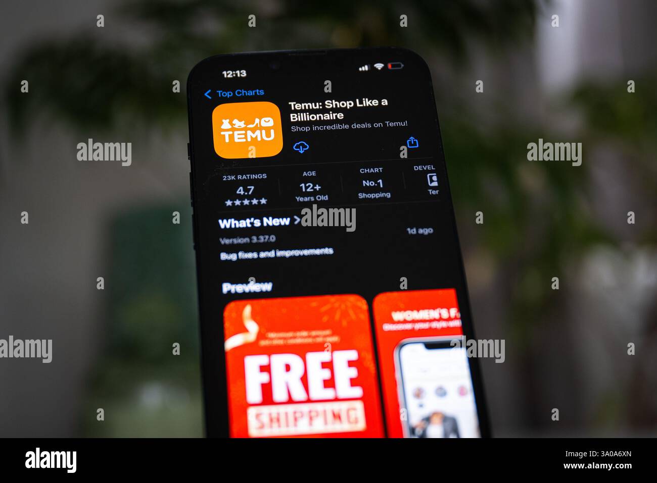 March 3, 2025, Poland: In this photo illustration a Temu app logo seen ...