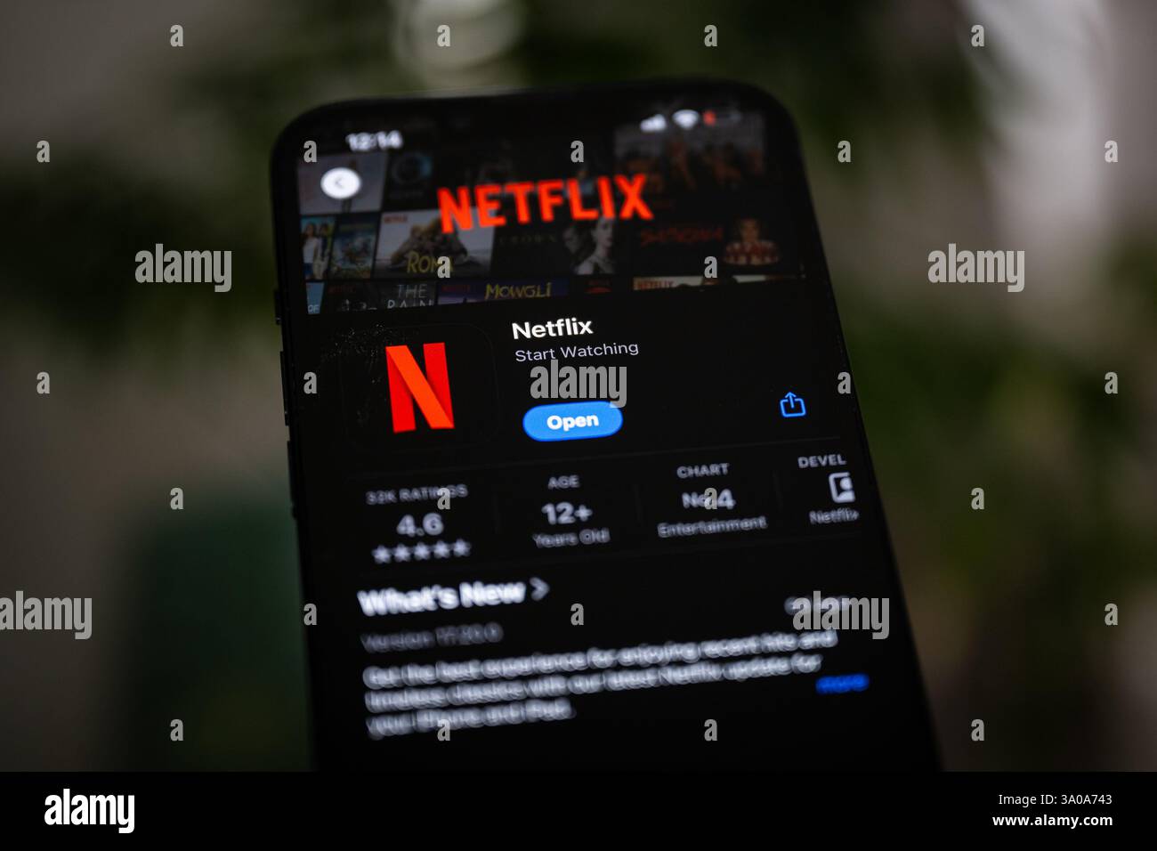 March 3, 2025, Poland: In this photo illustration a Netflix app logo seen displayed on an Apple ...