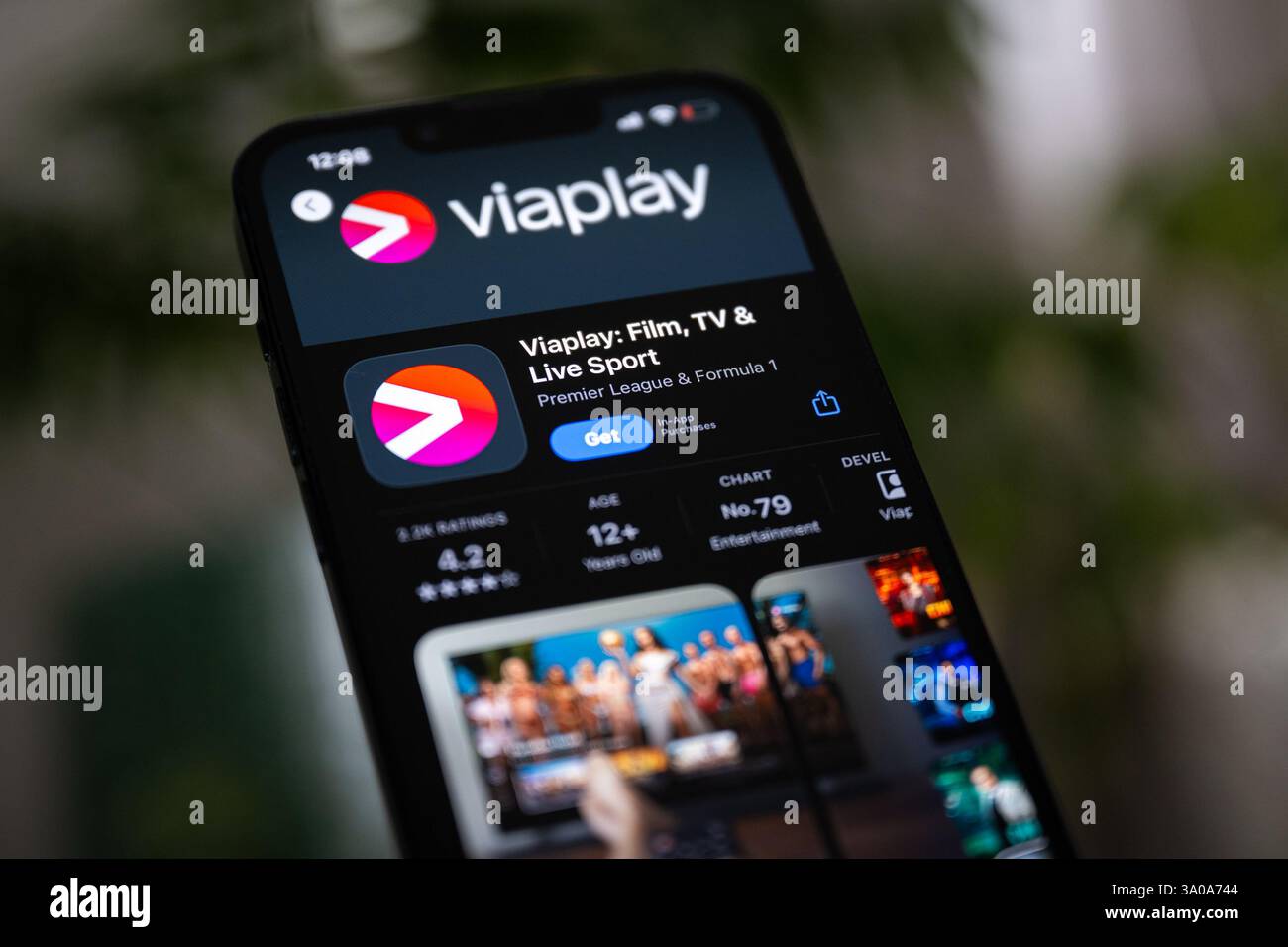 Poland. 3rd Mar, 2025. In this photo illustration a Viaplay app logo seen displayed on an Apple ...