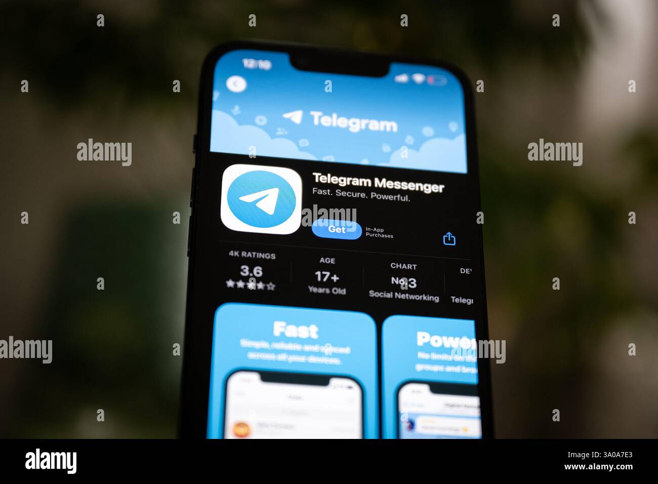 March 3, 2025, Poland: In this photo illustration a Telegram app logo ...