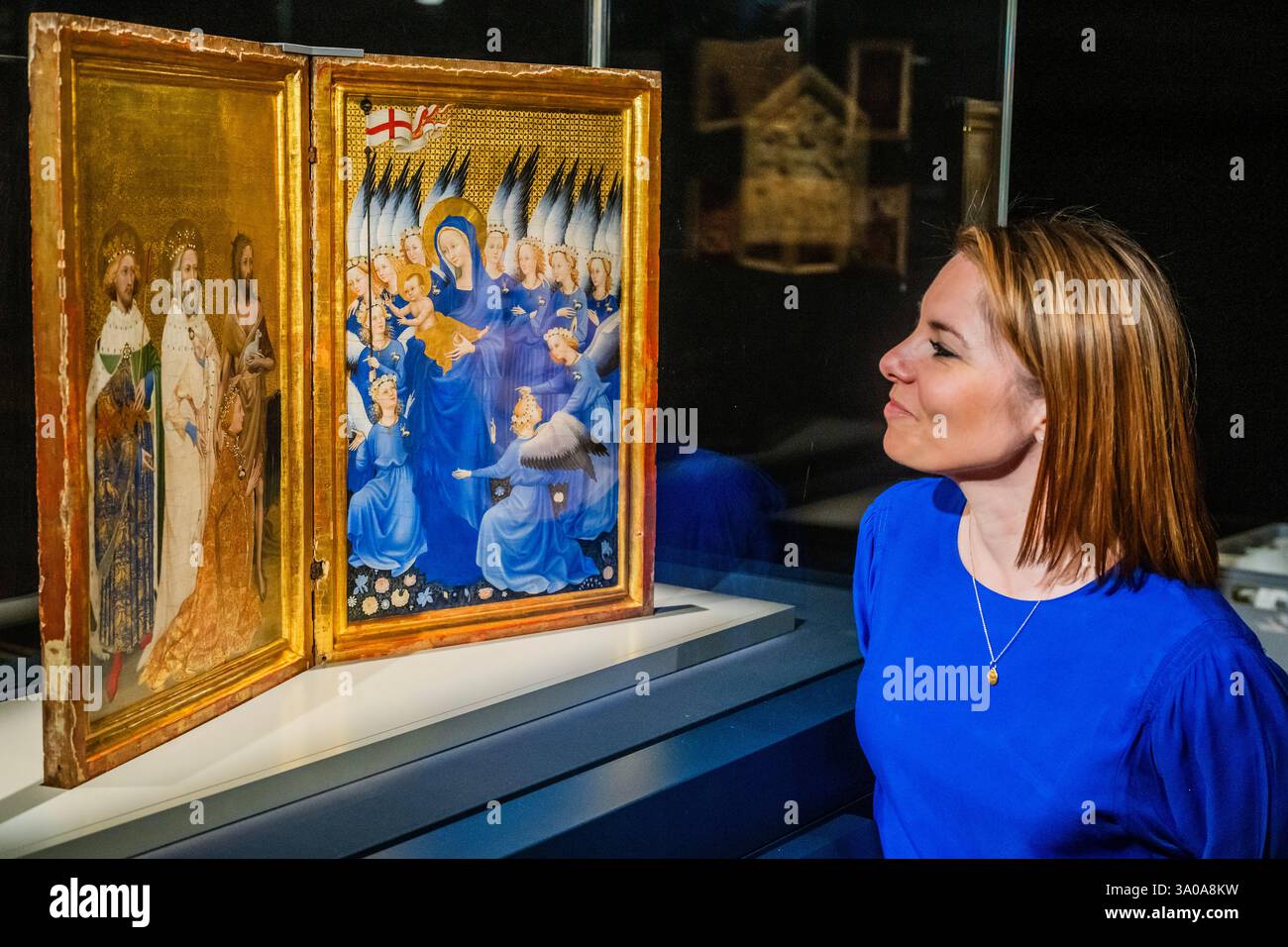 London, UK. 3 Mar 2025. Richard II presented to the Virgin and Child by ...