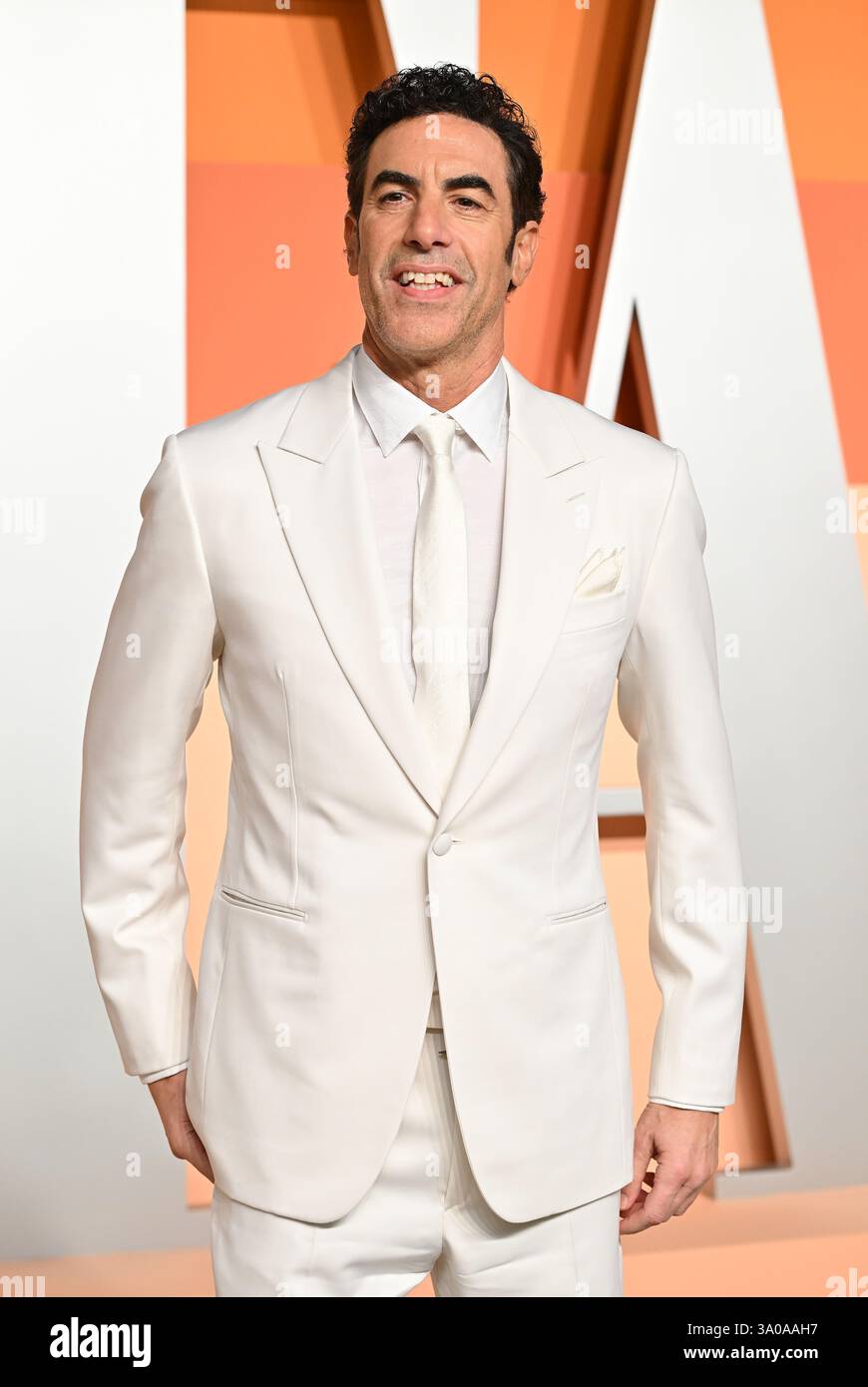 Sacha Baron Cohen arriving at the Vanity Fair Oscar Party held at the ...