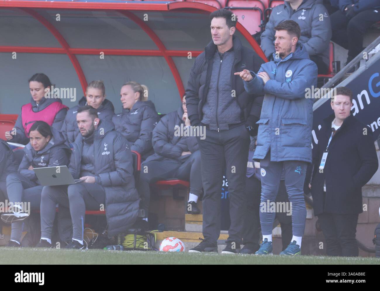LONDON, ENGLAND - Gareth Taylor manager of Manchester City WFC and Chad ...