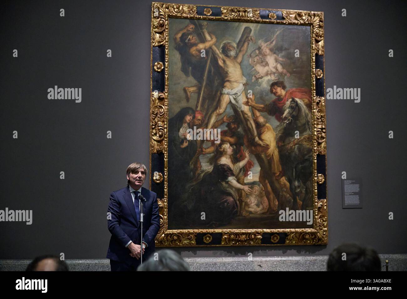 Attendees at the presentation of Rubens' painting 'The Martyrdom of St ...