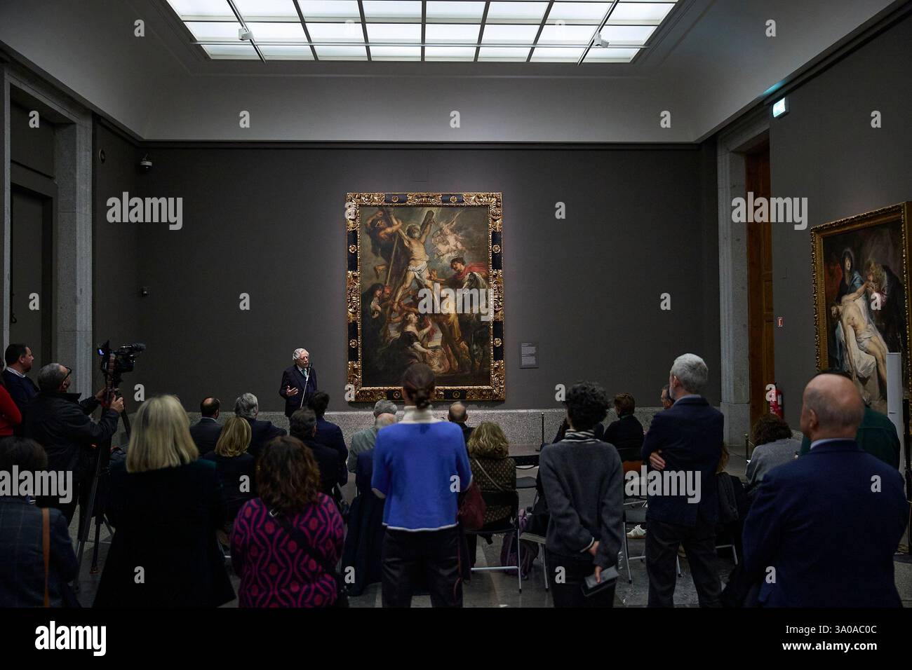 Attendees at the presentation of Rubens' painting 'The Martyrdom of St ...