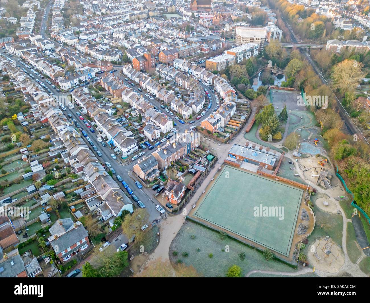 aerial view of grovesnor and hilbert park dating from 1889 in the ...