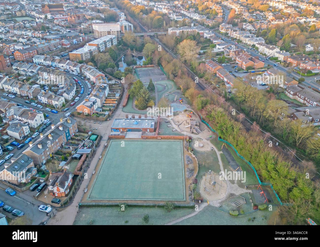 aerial view of grovesnor and hilbert park dating from 1889 in the ...