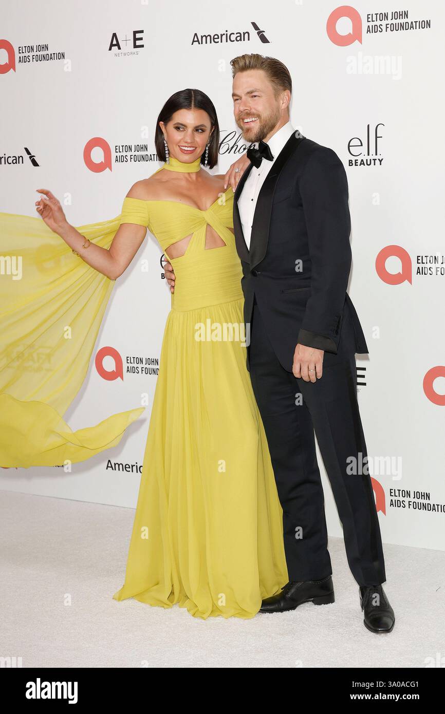 Hailey Erbert, Derek Hough at the arrivals of the 33rd Annual Elton ...