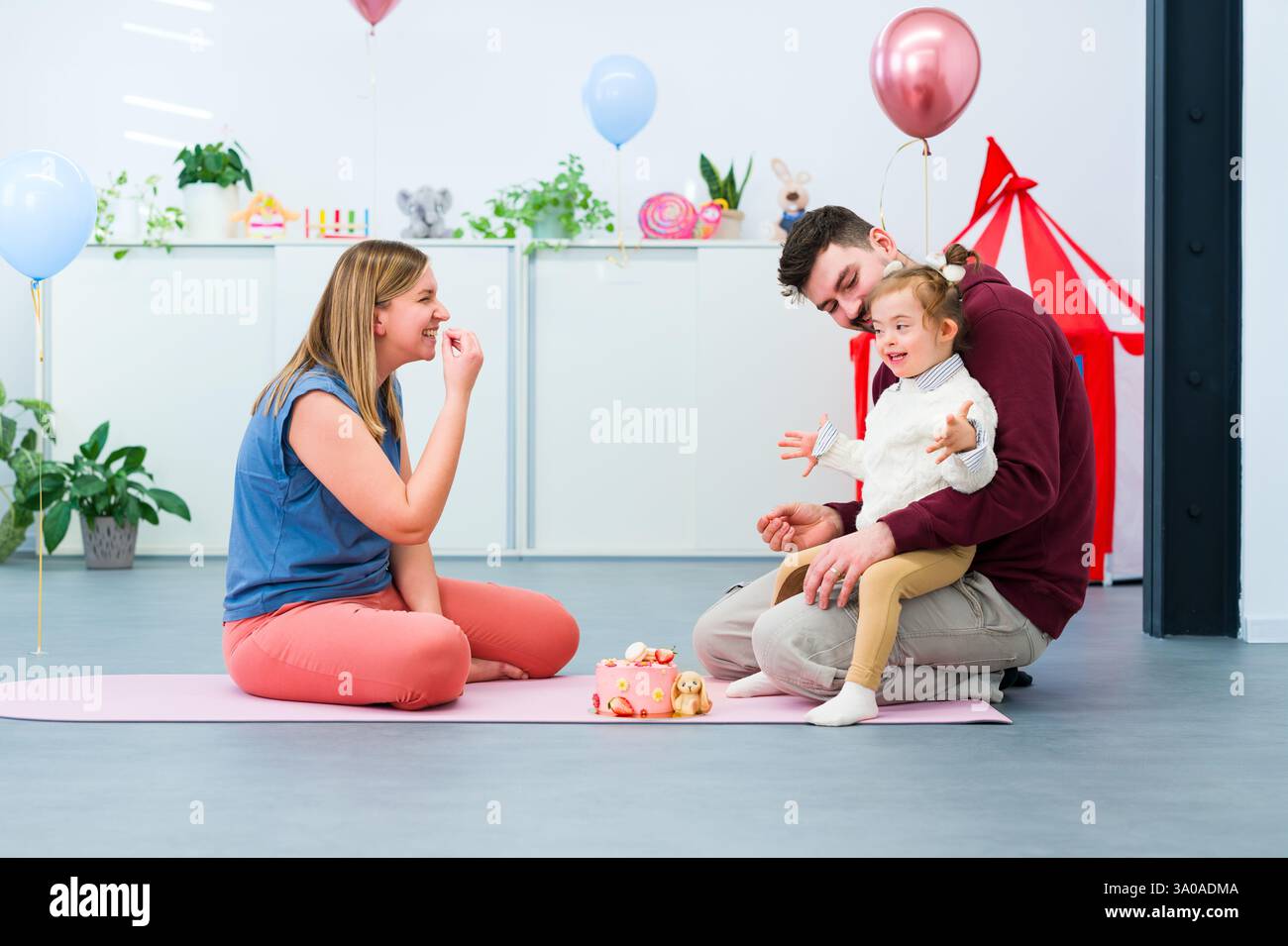Nonverbal child with Down syndrome learning baby sign language with the ...