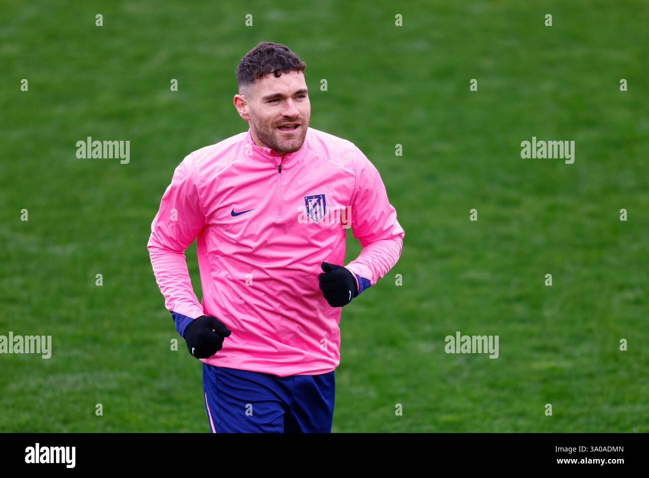 Javi Galan of Atletico de Madrid looks on during the training day of ...