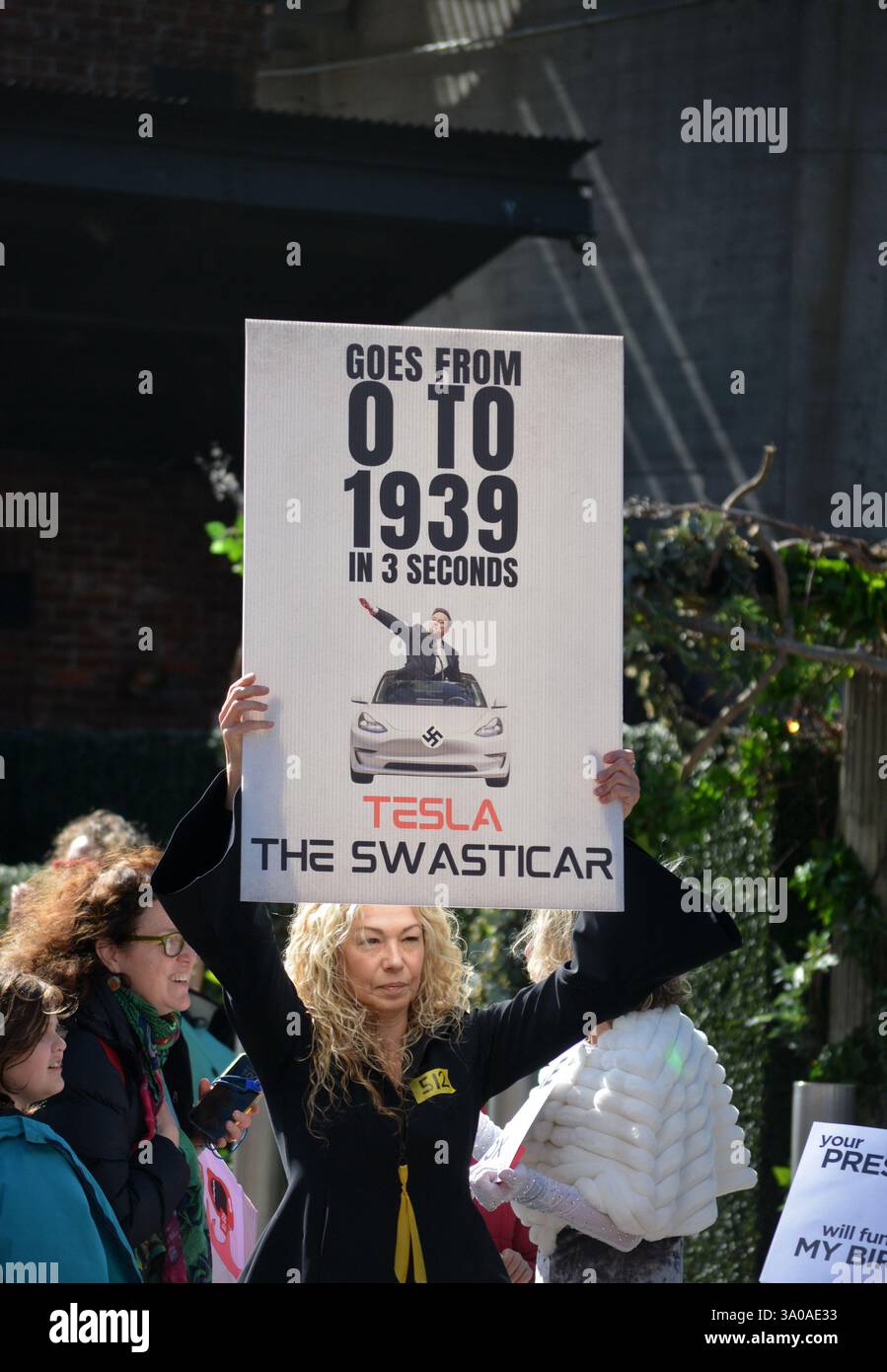 Protest against Elon Musk and DOGE cuts to government spending in front ...