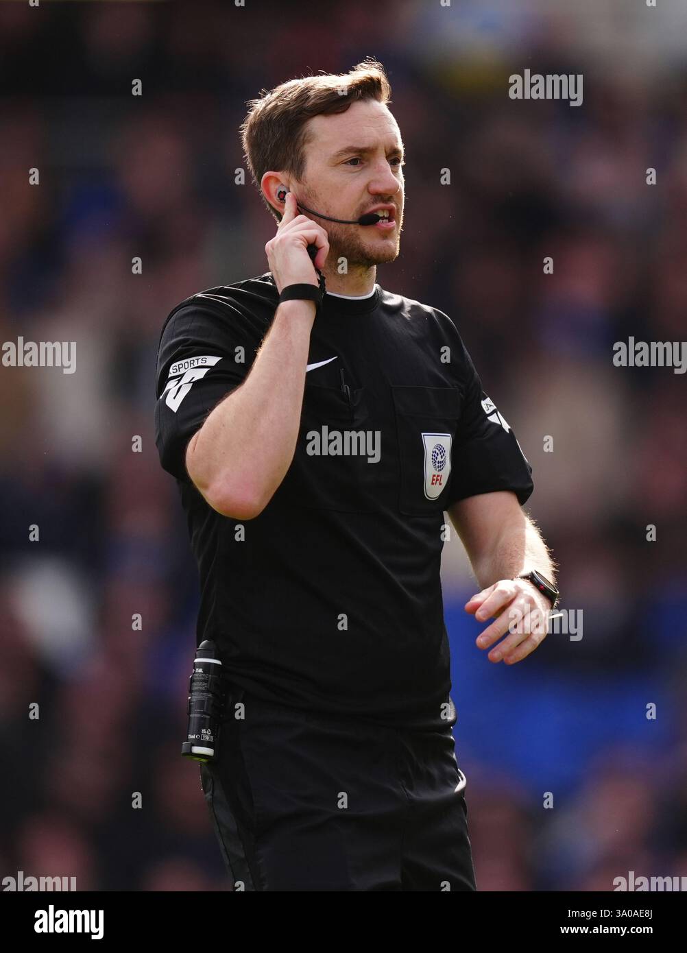 Referee Ben Toner during the Sky Bet League One match at St. Andrew's ...