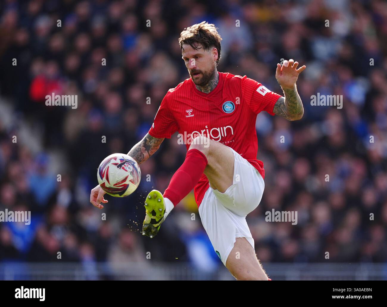 Wycombe Wanderers' Sonny Bradley during the Sky Bet League One match at ...