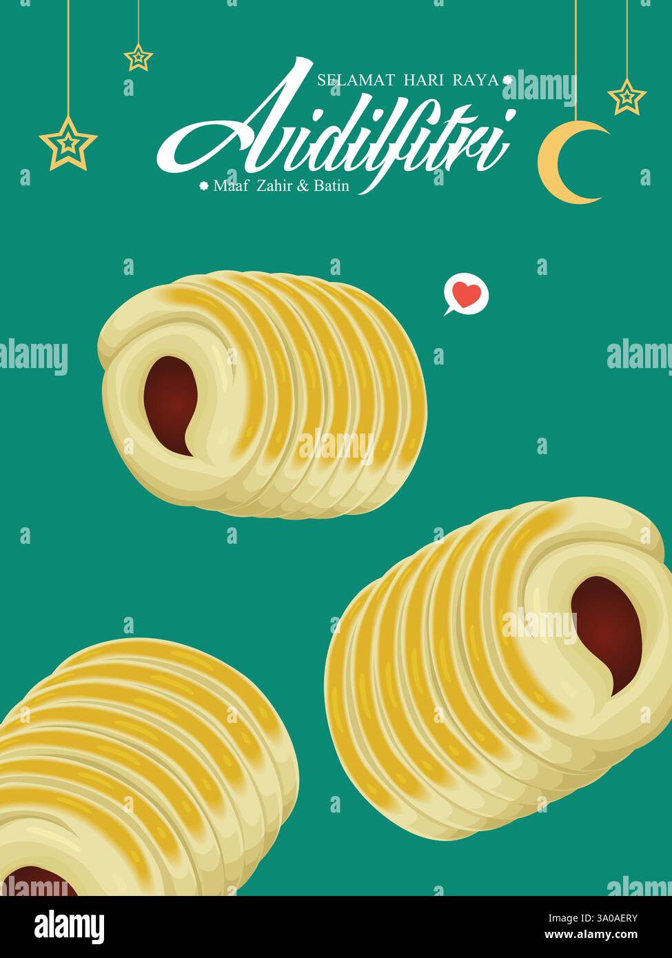 Hari Raya Aidilfitri background design with kuih raya. Malay means Fasting day celebration, I ...