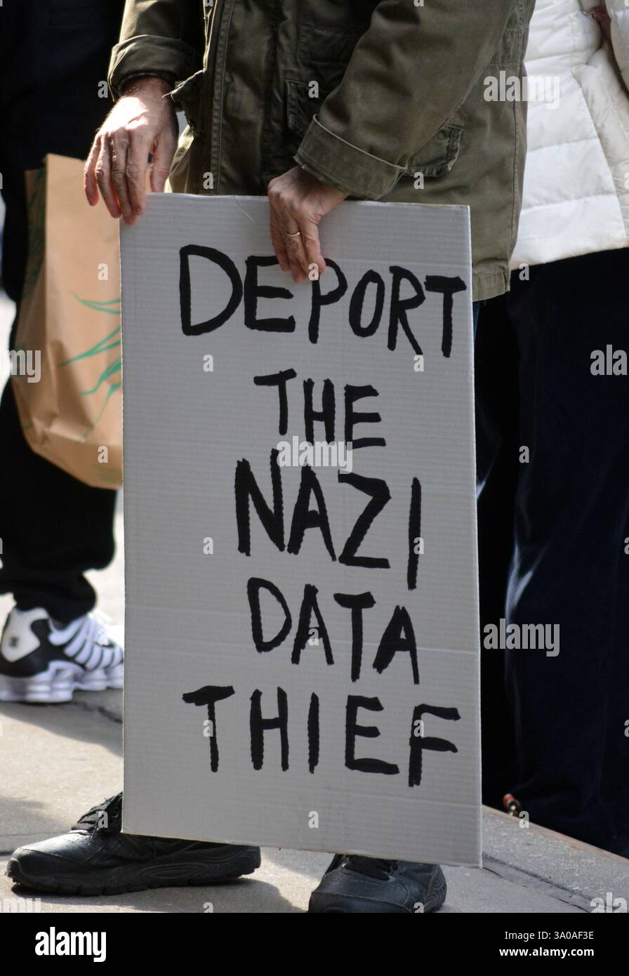 Protest against Elon Musk and DOGE cuts to government spending in front ...