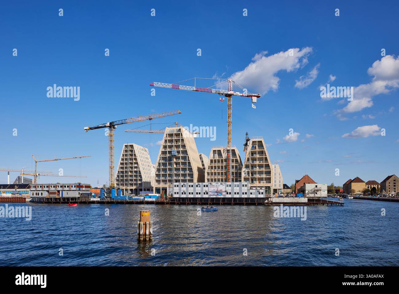 Construction of apartment buildings on Christiansholm (Papirøen/the ...