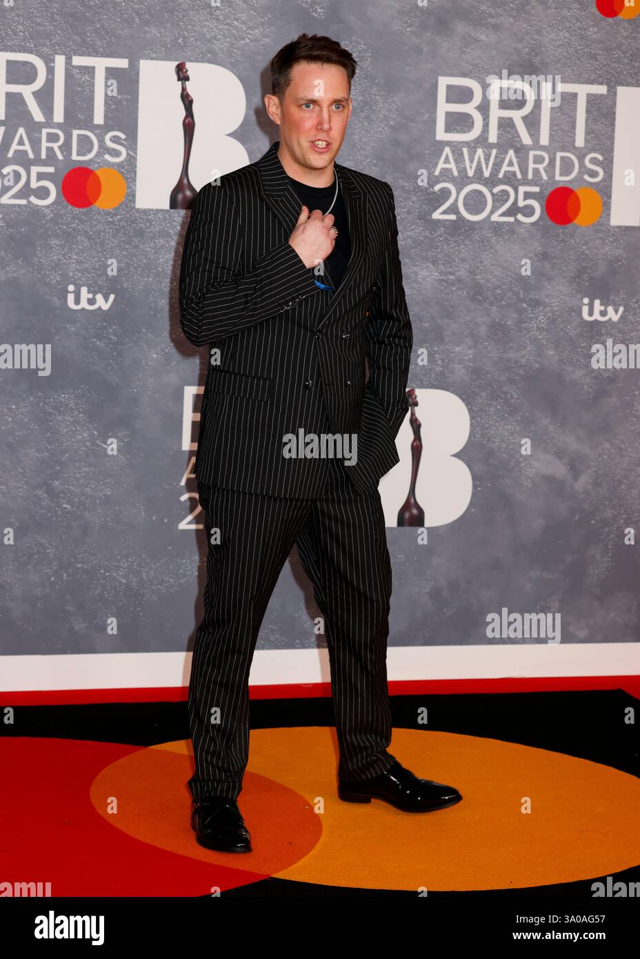Chris Stark attends The BRIT Awards 2025 at The O2 in Greenwich, London ...