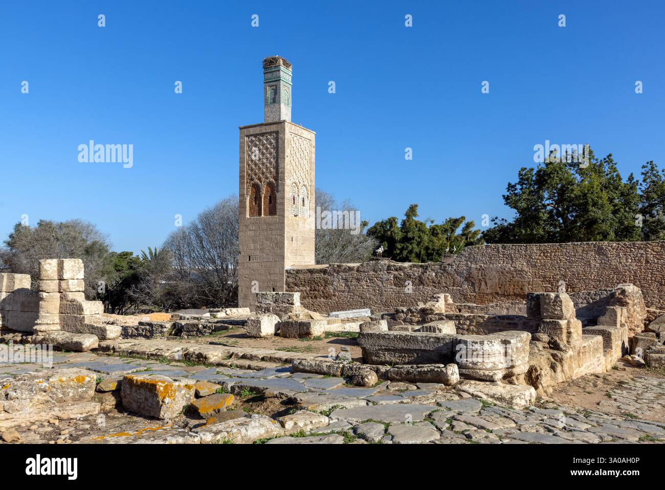 The Chellah, situated on the south bank of the Bou Regreg estuary in ...