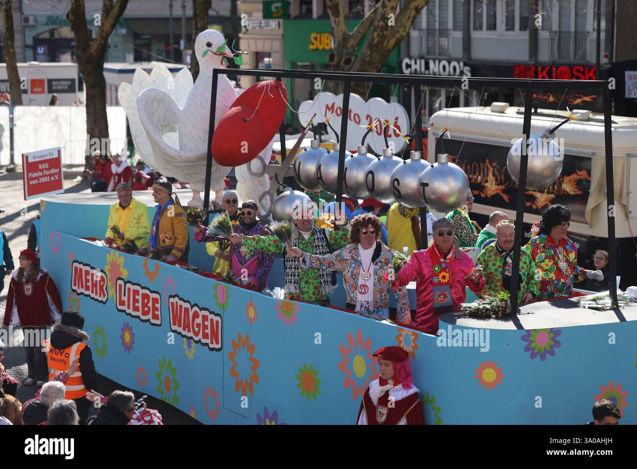 Cologne, Germany. 03rd Mar, 2025. A float on the Middle East conflict ...
