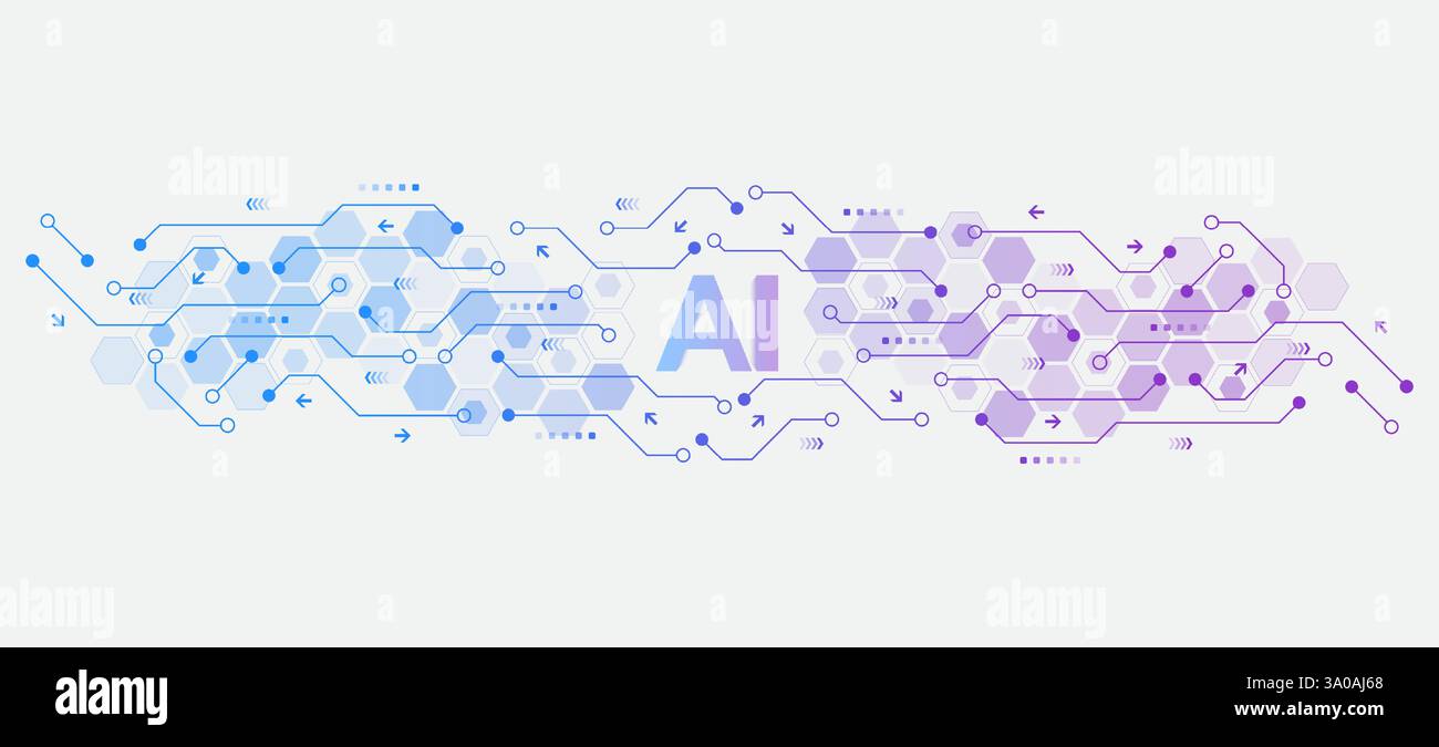 Digital tech motherboard texture design. Creative idea AI banner ...
