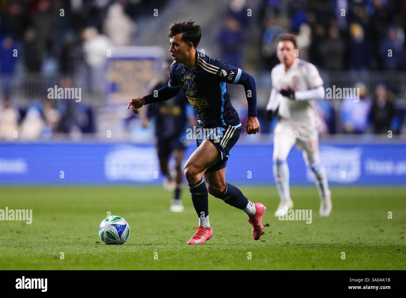 March 01, 2025: Philadelphia Union Forward Quinn Sullivan (33) controls ...