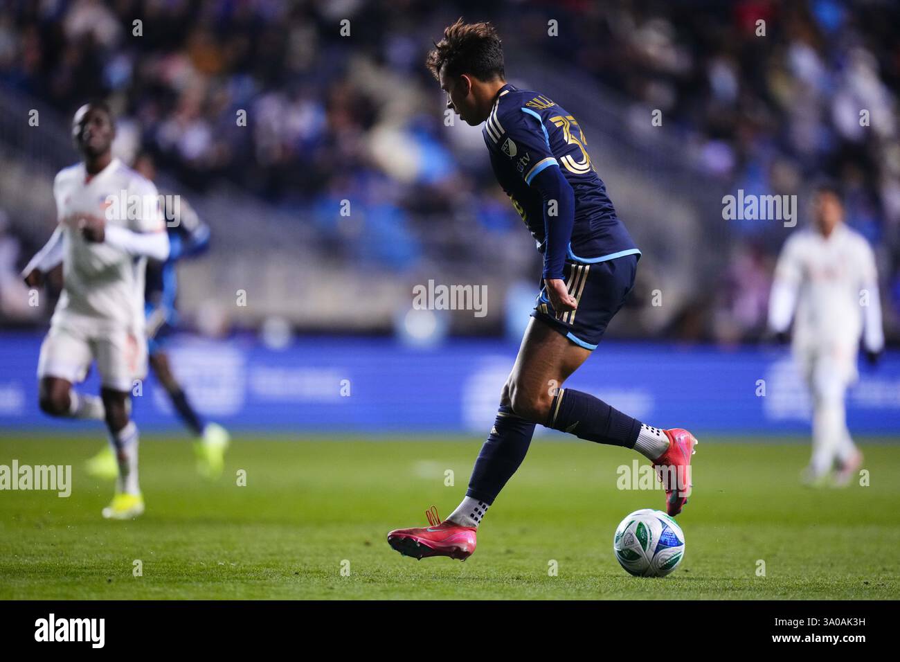 March 01, 2025: Philadelphia Union Forward Quinn Sullivan (33) controls ...