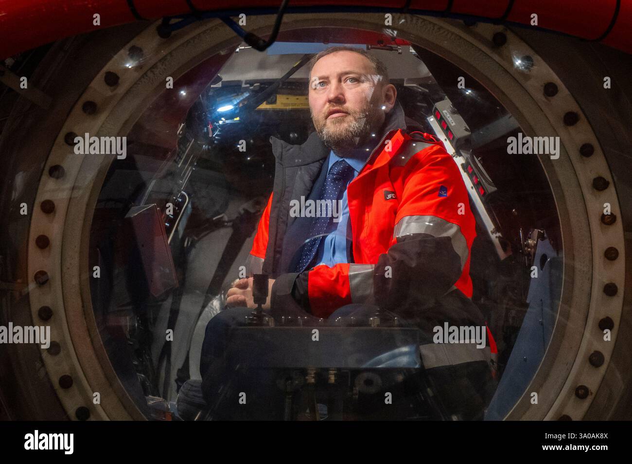The Scottish Secretary Ian Murray sits inside a rescue submersible ...